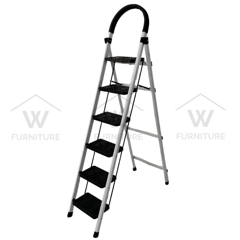 WFURNITURE 5 Steps/6 Steps Foldable Ladder /Multipurpose Folding Ladder ...
