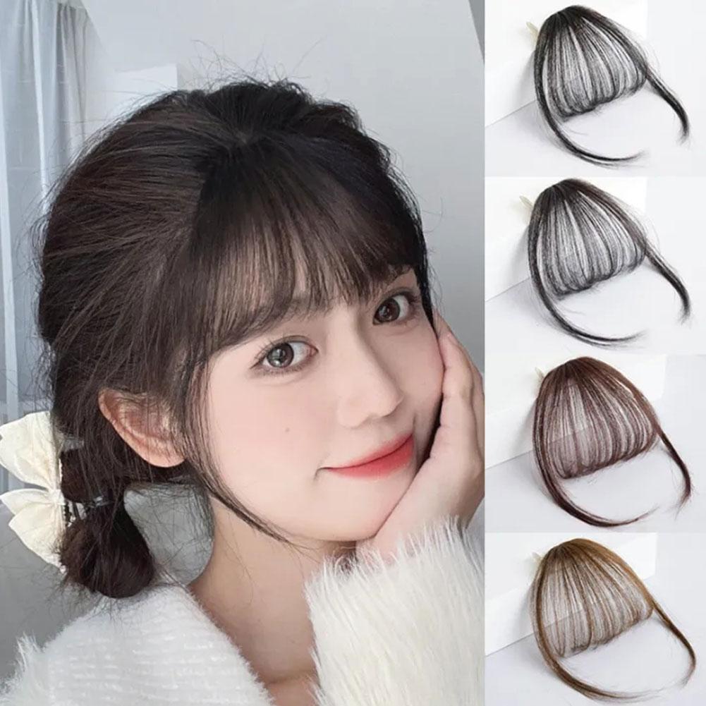 Korean 3D Air Bangs Clip Wig Fake Bangs Invisible Traceless Piece Hair ...