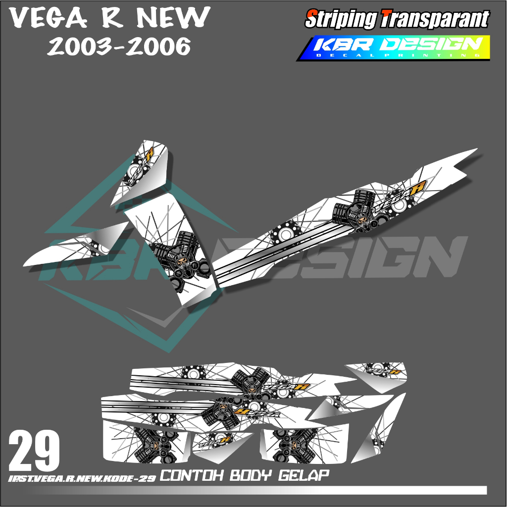 VEGA R NEW 2003 - 2006 (COD) STIKER STRIPING MOTOR YAMAHA VEGA R NEW ...