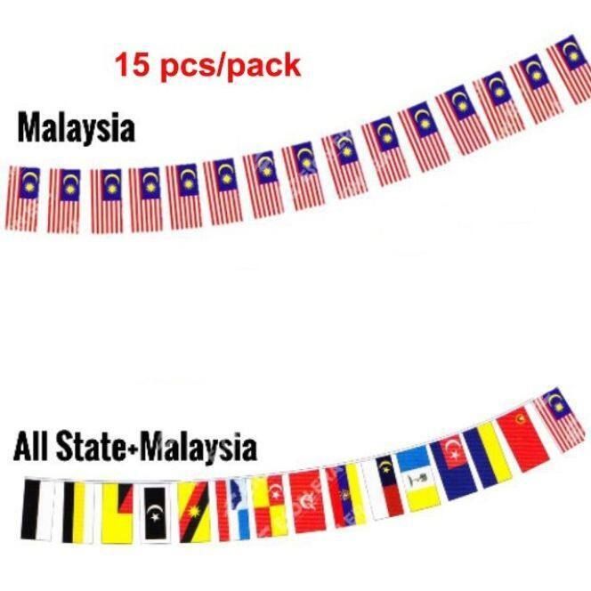 Malaysia Flag Line / Bendera Malaysia Bunting / Jalur Gemilang Banner ...