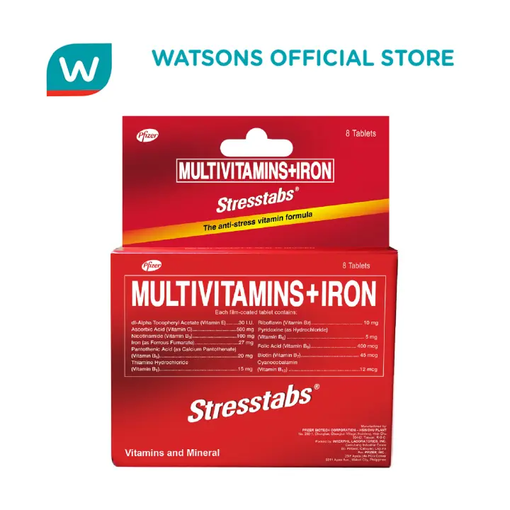 STRESSTABS Multivitamins + Iron 8 Tablets | Lazada PH
