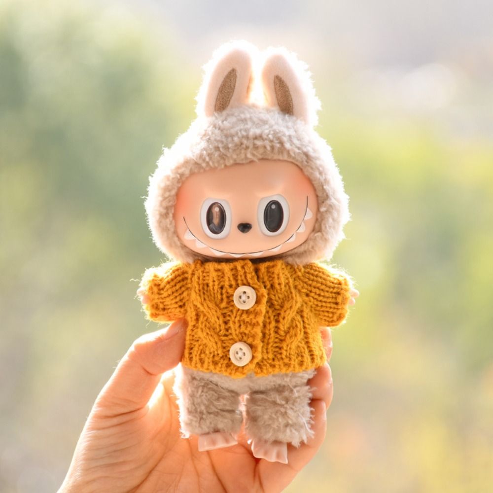 Spwsm43018 Cute Cartoon Labubu Doll Clothes Only Selling Clothes 15cm Labubu Doll Knitted