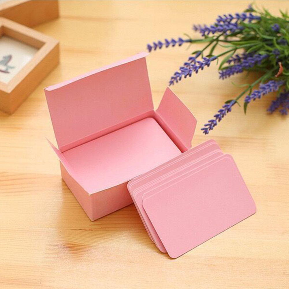 SF 100pcs/box Kraft Paper Card Color Blank Business Card Message Thank ...
