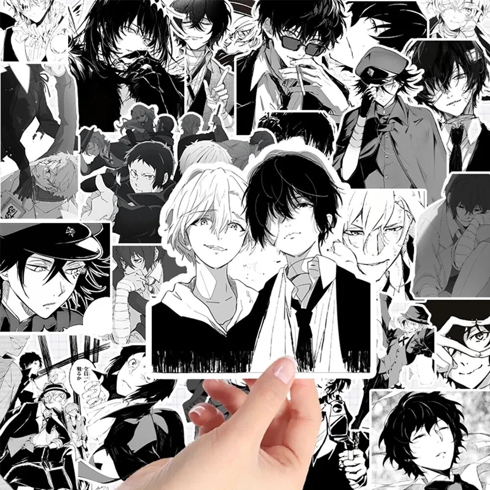 10/30/50/100 s Bungo Stray Dogs Anime Stickers for Kids Nakahara Chuuya ...