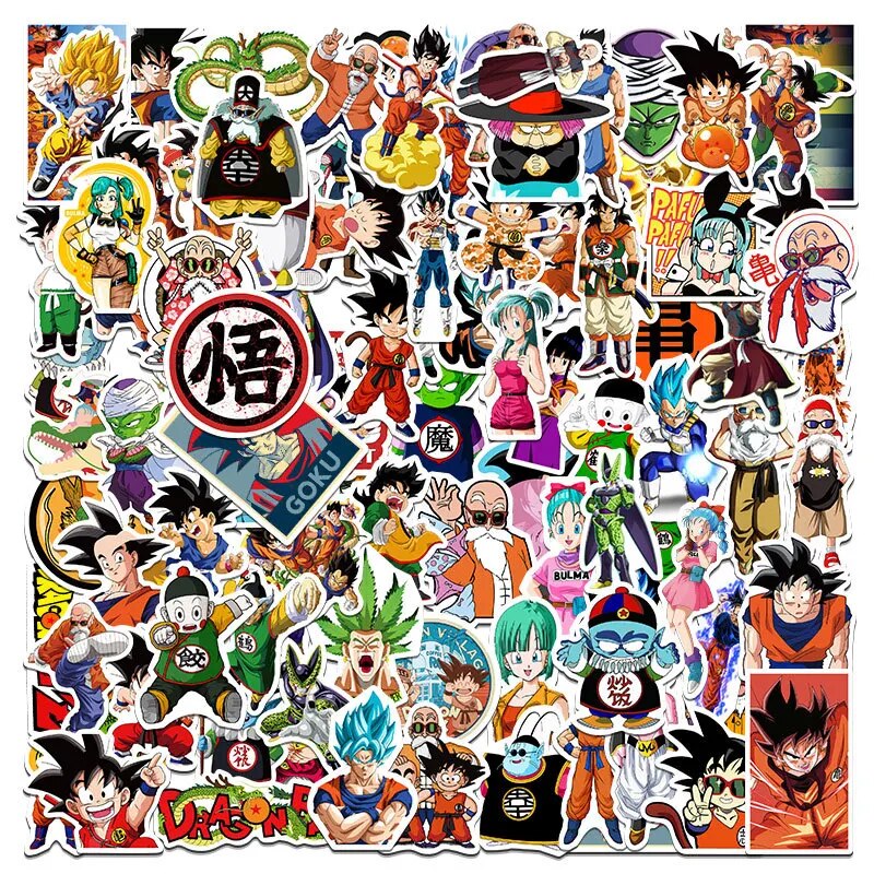 100 s Anime Stickers Naruto Dragon Ball Z Demon Slayer Hunter X ...