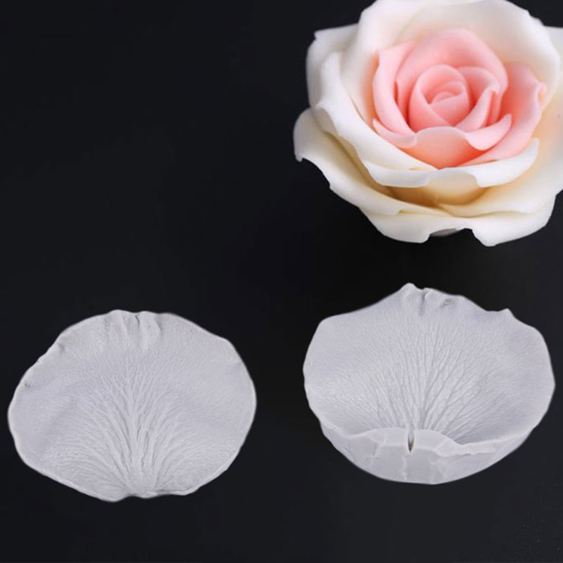 New Rose Petals Veiner Sugar Tool Meridians Flower Silicone Cake Mold ...