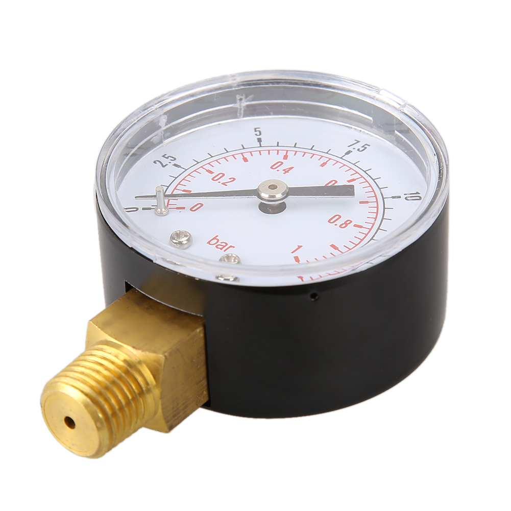 【New Trend】0/15 PSI 0/1 Bar Pressure Gauge Fuel Air Compressor Meter ...