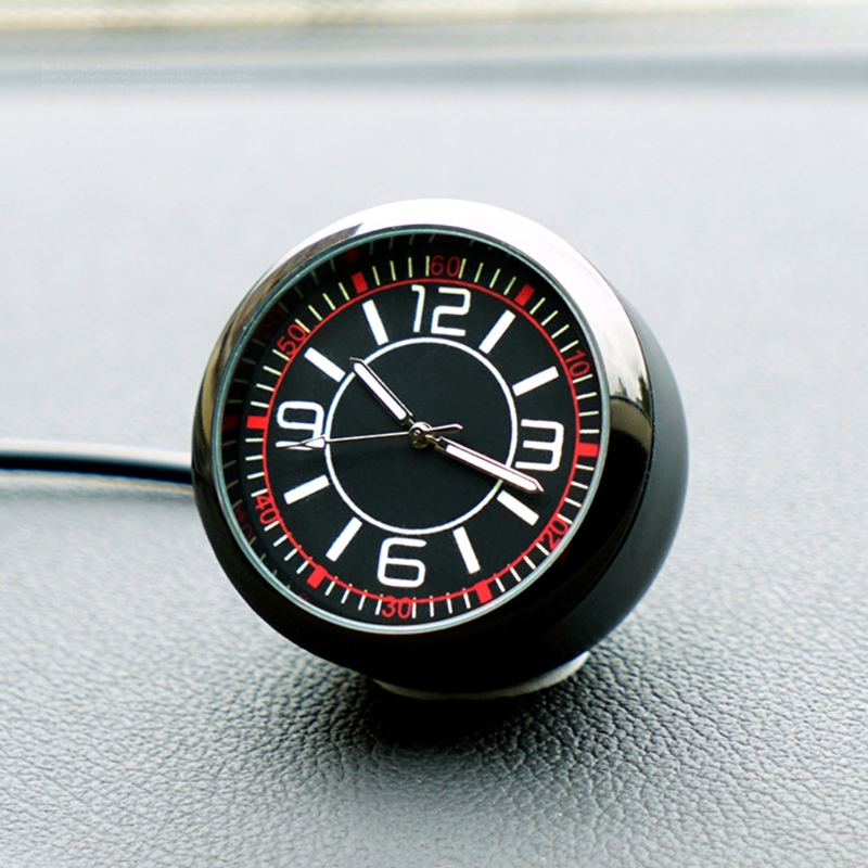 Pocket Stick-On Clock Car Dashboard Quartz Luminous Clock for Cars Home ...