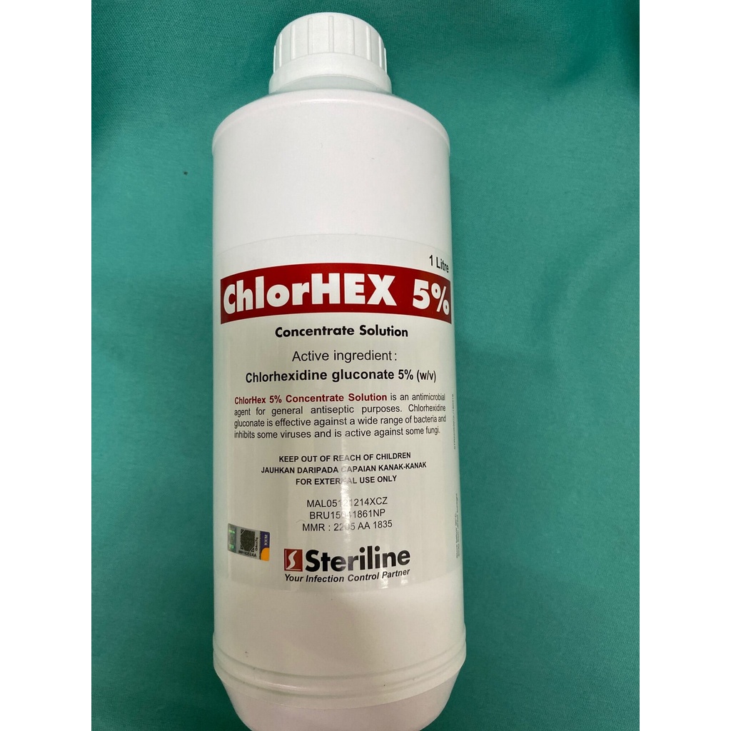 Steriline Chlorhex 4 5 Chlorhexidine Gluconate Antiseptic Solution 1L (WEST MALAYSIA ONLY) | Lazada