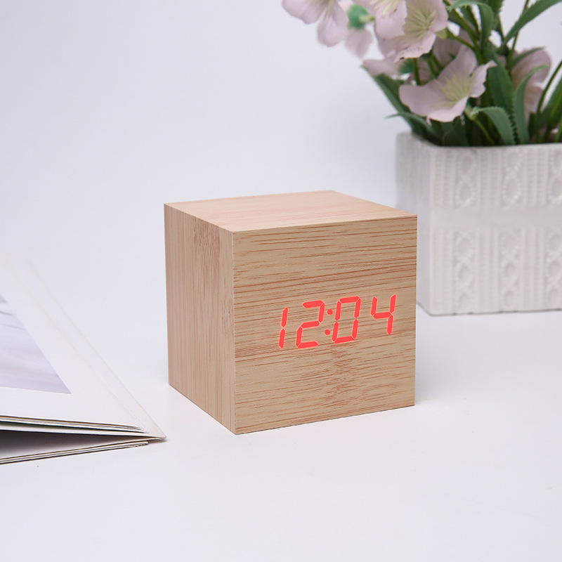 【EpicureanEdge】Digital Alarm Clock Wooden Alarm Clock Usb/ Powered Mini ...