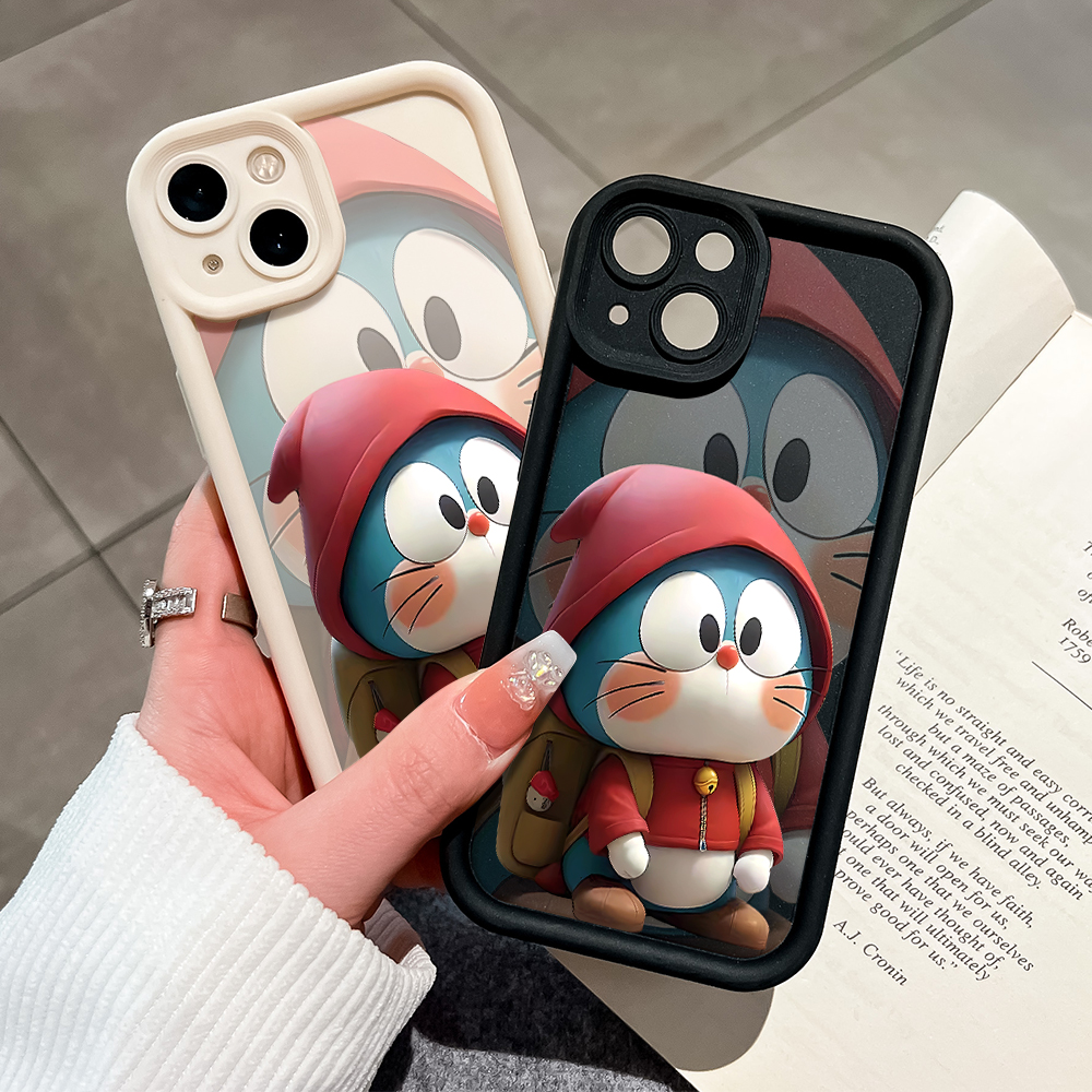 ZCSIBORUI for Vivo V15 Back Cover Cute Red Coat Doraemon Pattern Soft ...
