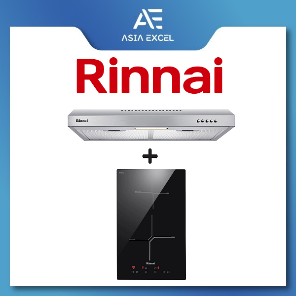 RINNAI RH-S65A-SSVR 60CM SLIMLINE HOOD + RINNAI RB-3012H-CB 2 ZONE ...