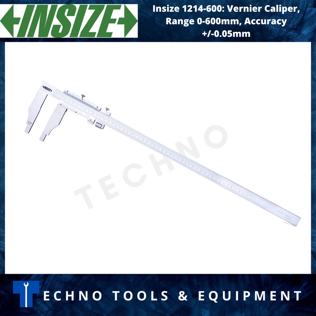 Insize 1214-600: Vernier Caliper, Range 0-600mm, Accuracy +/-0.05mm ...