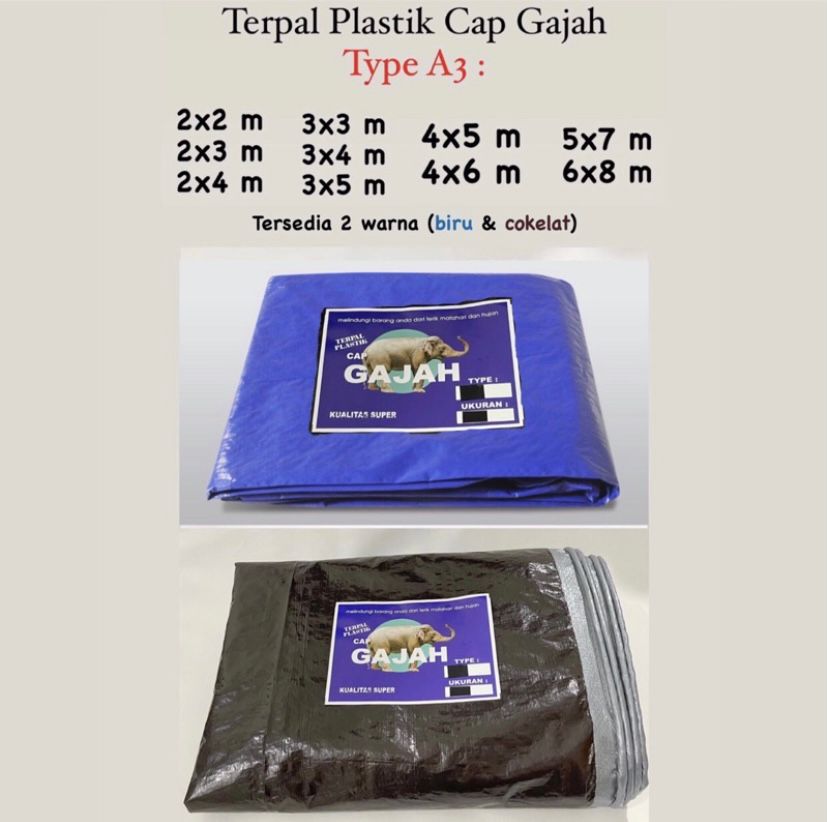 TERPAL PLASTIK A3 UK 2X3 | Lazada Indonesia