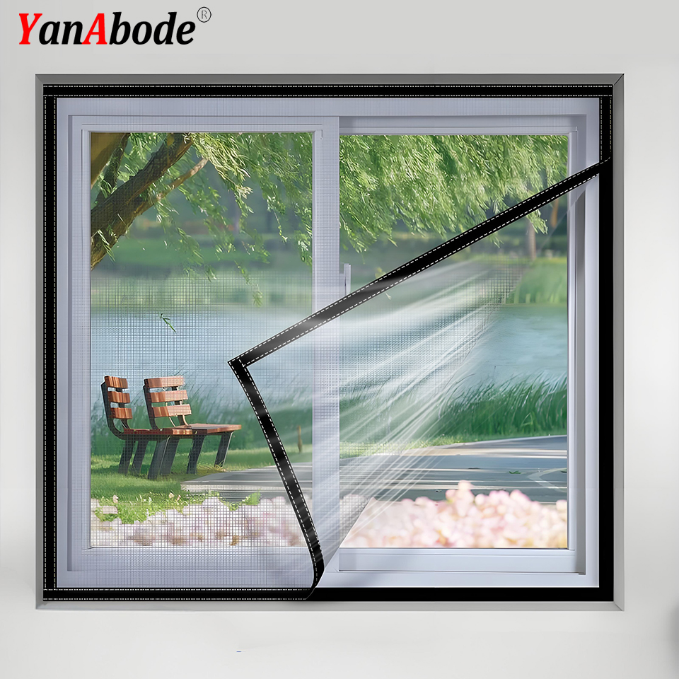 Black Custom Size Mosquito Net Window Screens Invisible Convenient ...