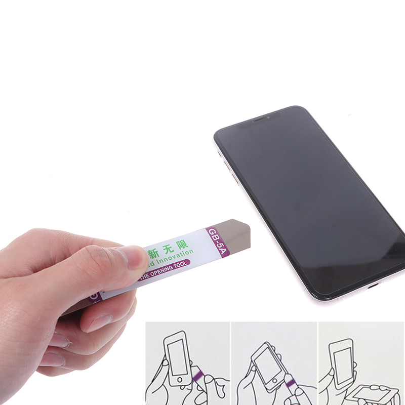 2/5Pcs Metal Flat Spudger Soft Blade Pry Bar Open Repair Tool Kit Phone ...