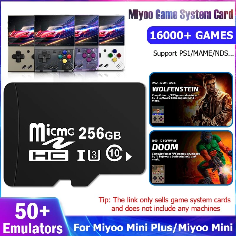 🔥【 Quick Shipping 】 COD 🔥Miyoo-Mini Game TF Card, 64GB, 128GB, 256GB ...