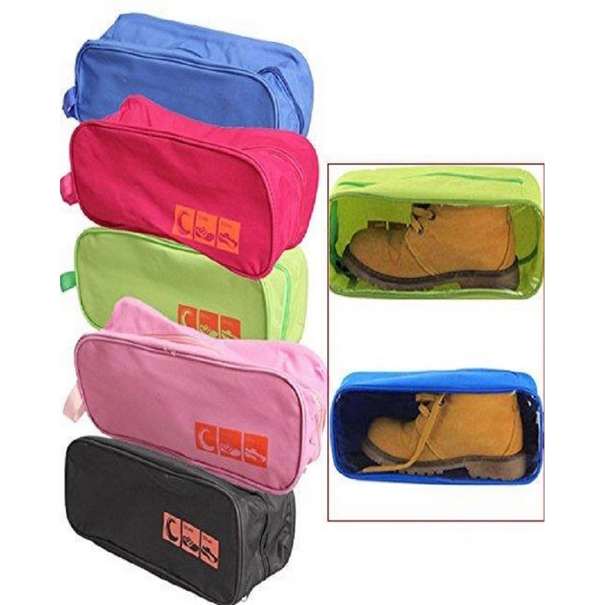 Pack of 05 - Travel Shoes Organizer Storage Bag, | Daraz.pk