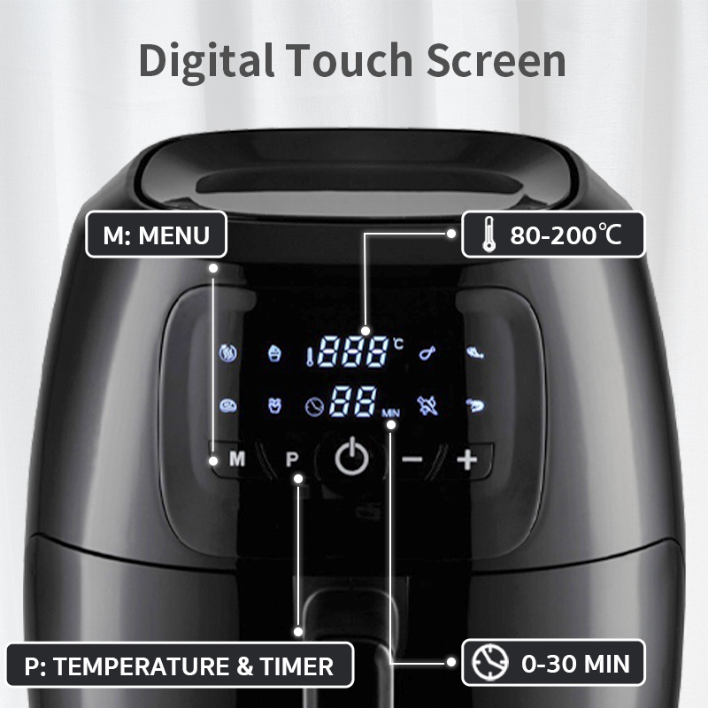 Simplus Air Fryer รุ่นใหม่ หม้อทอดไร้น้ำมัน ความจุขนาดใหญ่ 5.5L ตะแกรง ...