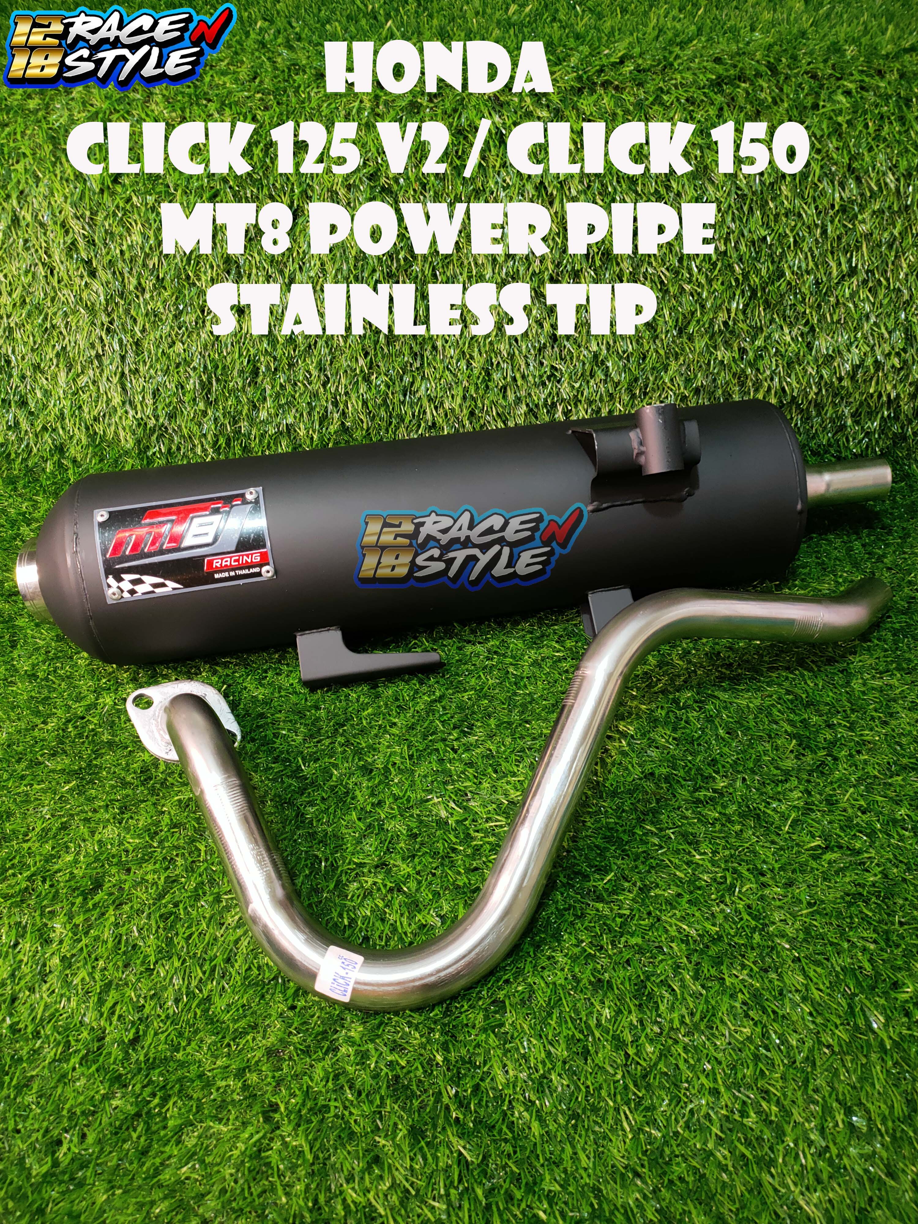 MT8 PIPE HONDA CLICK 125i V2 / HONDA CLICK 150i V2 STAINLESS TIP ORIG ...