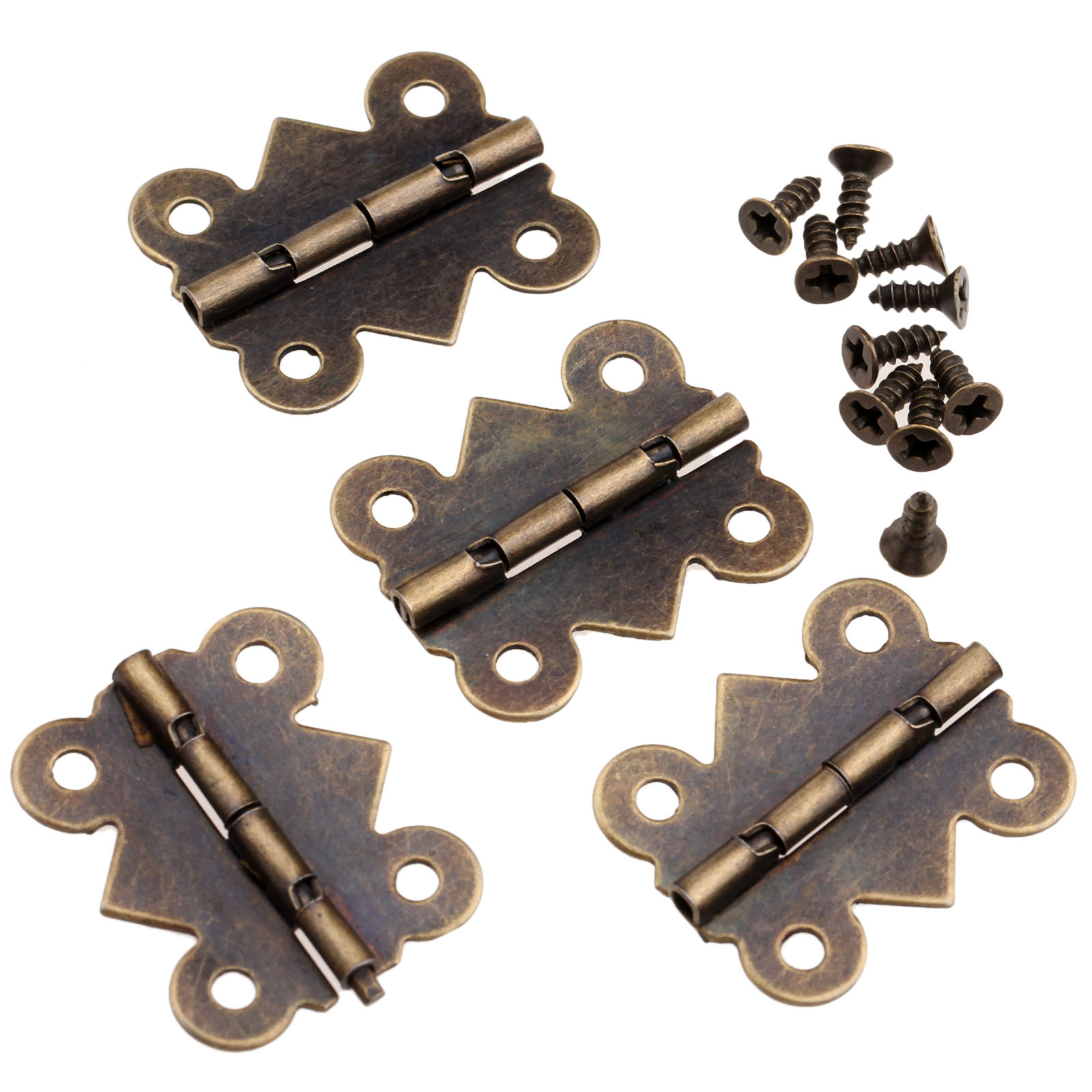 40/20/12/4pcs Mini Butterfly Door Hinge Furniture Fittings Antique ...