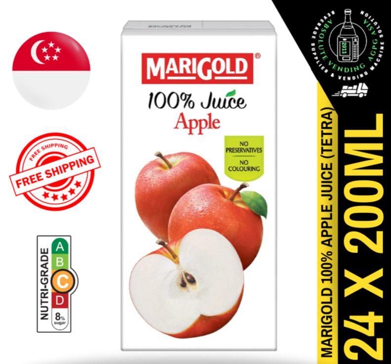 MARIGOLD 100% Apple Juice 200ML X 24 (TETRA) | Lazada Singapore