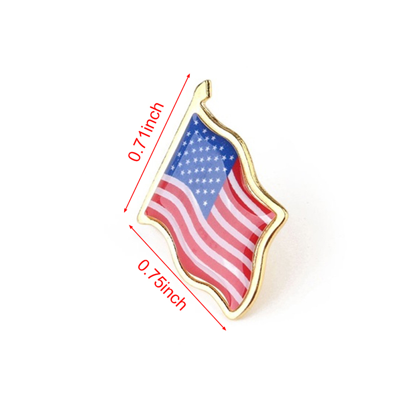 American Flag Lapel Waving Pin Proudly USA Tie Tack Badge Bag Brooch ...