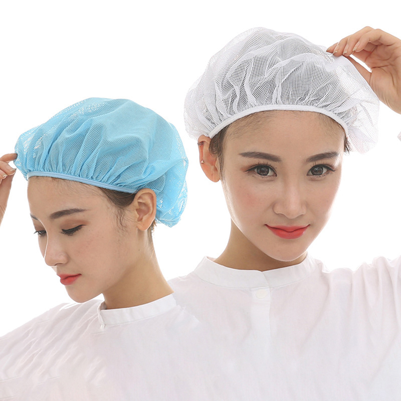Black Elastic Chef Net Hat Cook Caps Kitchen Health Work Hats Canteen ...