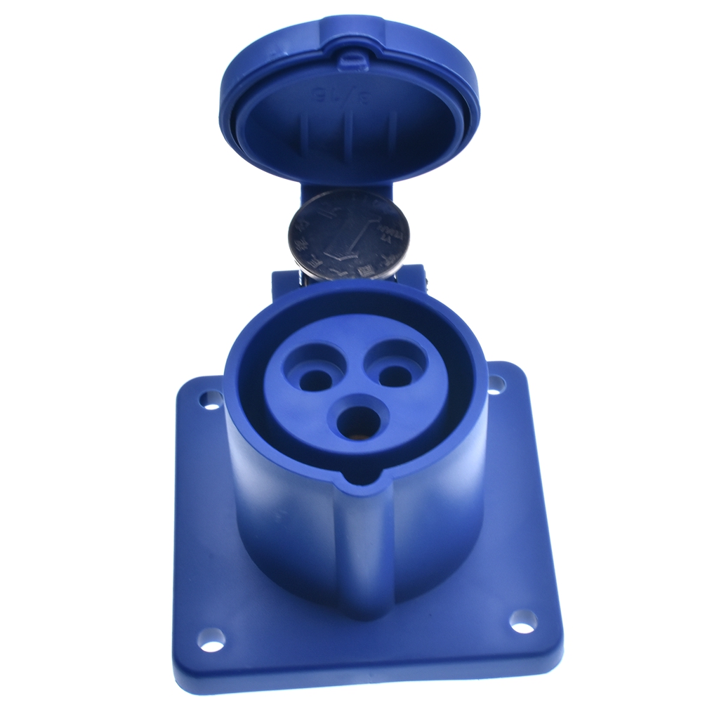 1PCS Industrial Socket Panel Mounted Female Connector 3P Electrical ...