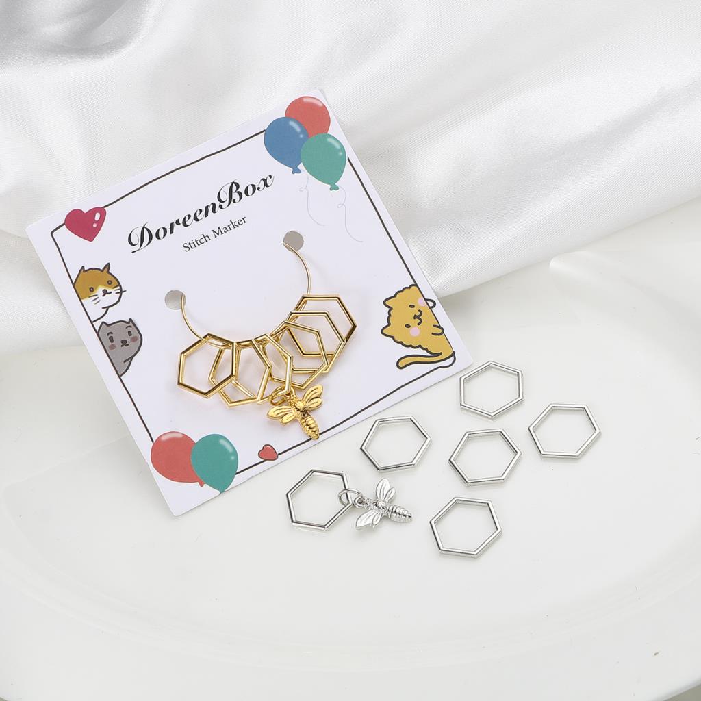 6/10 Pcs Circle Ring Knitting Stitch Markers At Color Locking Latch ...