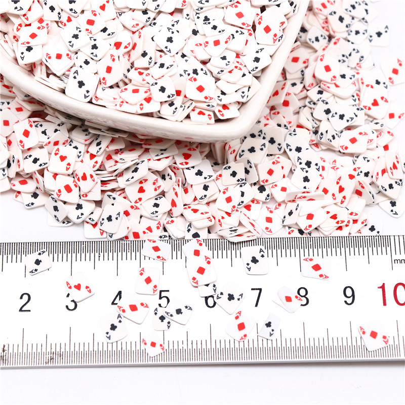 10g Ace Playing Cards Polymer Clay Slices For Diy Crafts 5mm Plastic ...