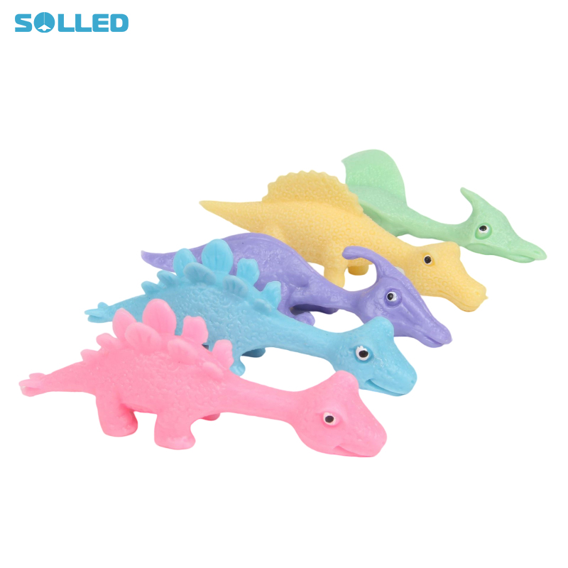 5 Pieces Finger Slingshot Animal Toys Dinosaur Slingshots Stretchable ...