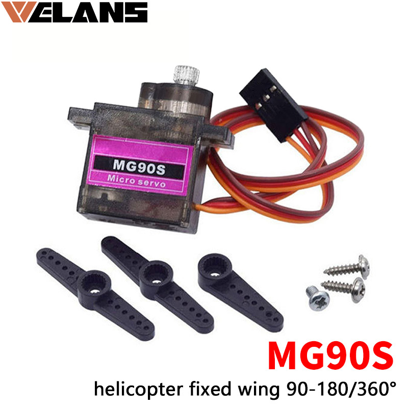 MG90S 9G Plastic/Metal Gear Micro Servo Motor Kit 180 Degrees/360 ...
