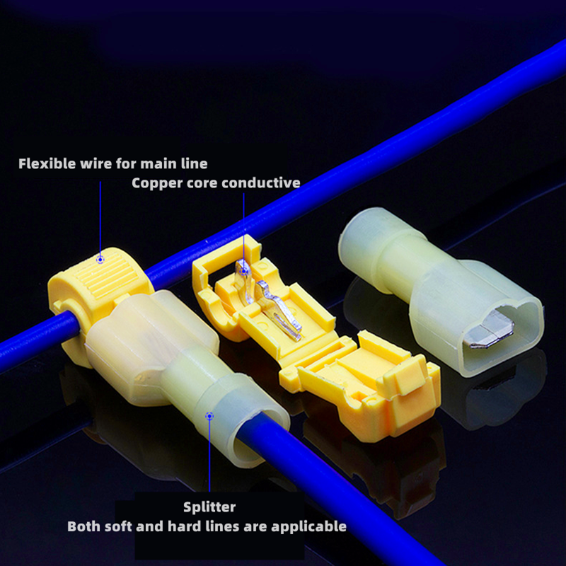 Boxed T-Type Terminal Wire And Cable Connection Clip Plug-In Splicing ...