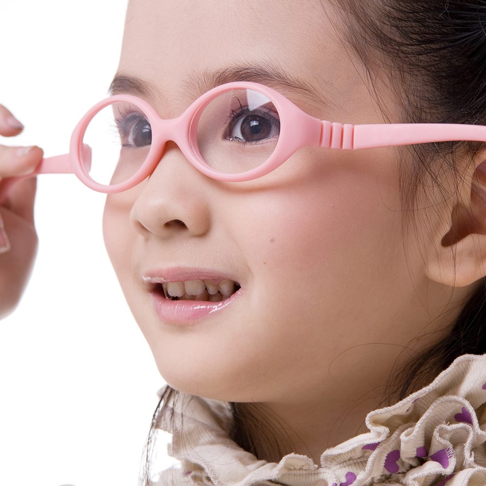 SECG Myopia Optical Round Children Glasses Frame Solid TR90 Rubber ...