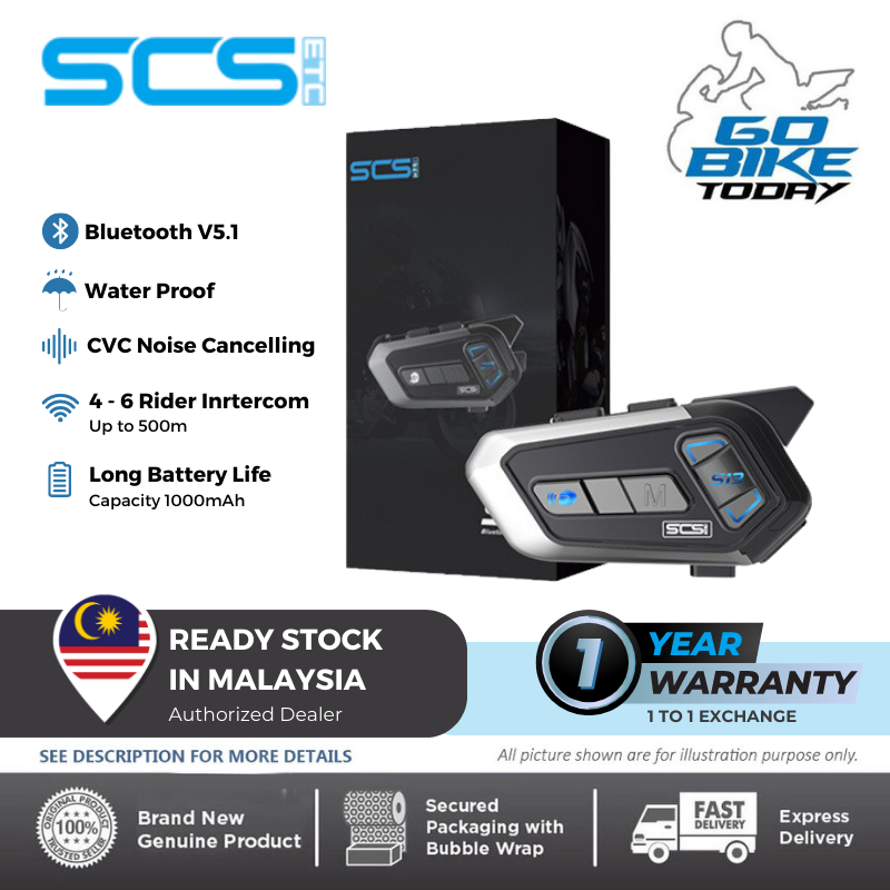 SCS S13 Helmet Bluetooth Communication Intercom | Lazada