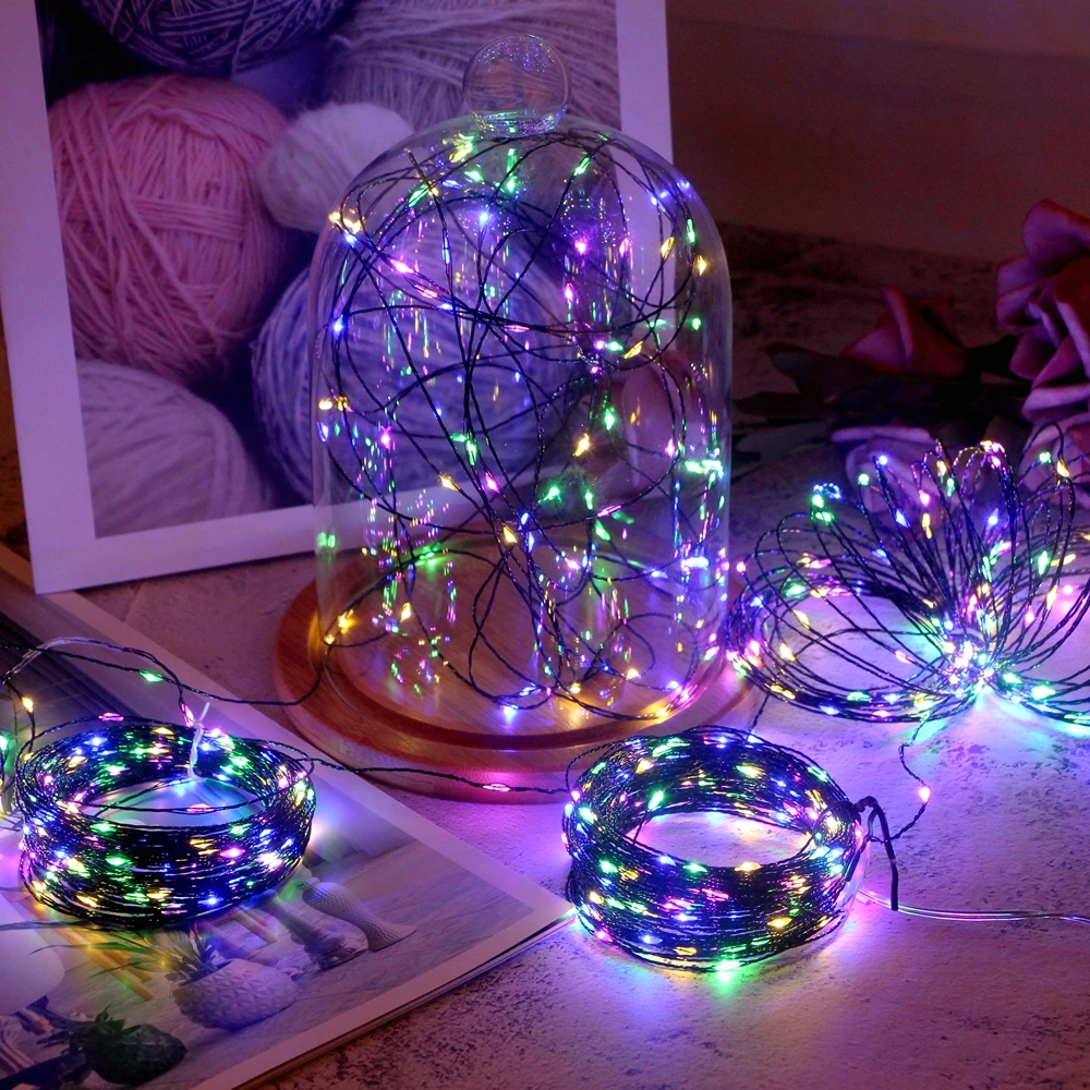 500/1000/2000LED Fairy String Lights Christmas Garland Outdoor Decor ...