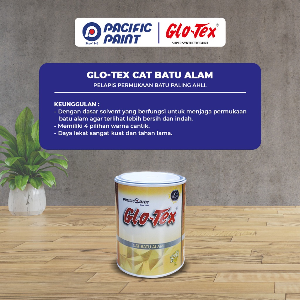 Glotex Coating Batu Alam-Cat Permukaan Batu Alam-CLEAR GLOSS-0.9liter | Lazada Indonesia