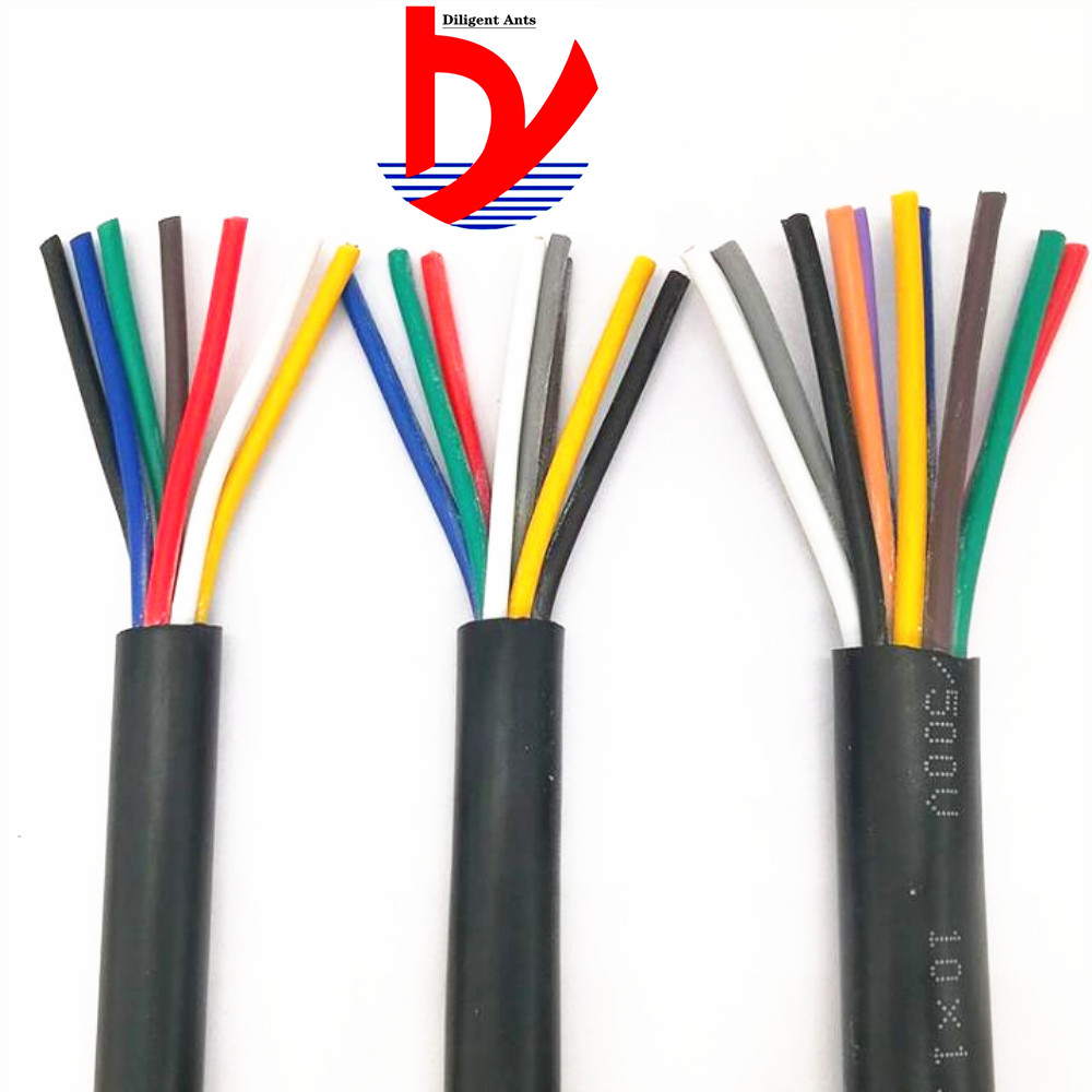 【58cf904a】17 AWG 1MM2 RVV 2/3/4/5/6/7/8/10/12/14/16/18 Cores Pins Copper Wire Conductor RVV ...