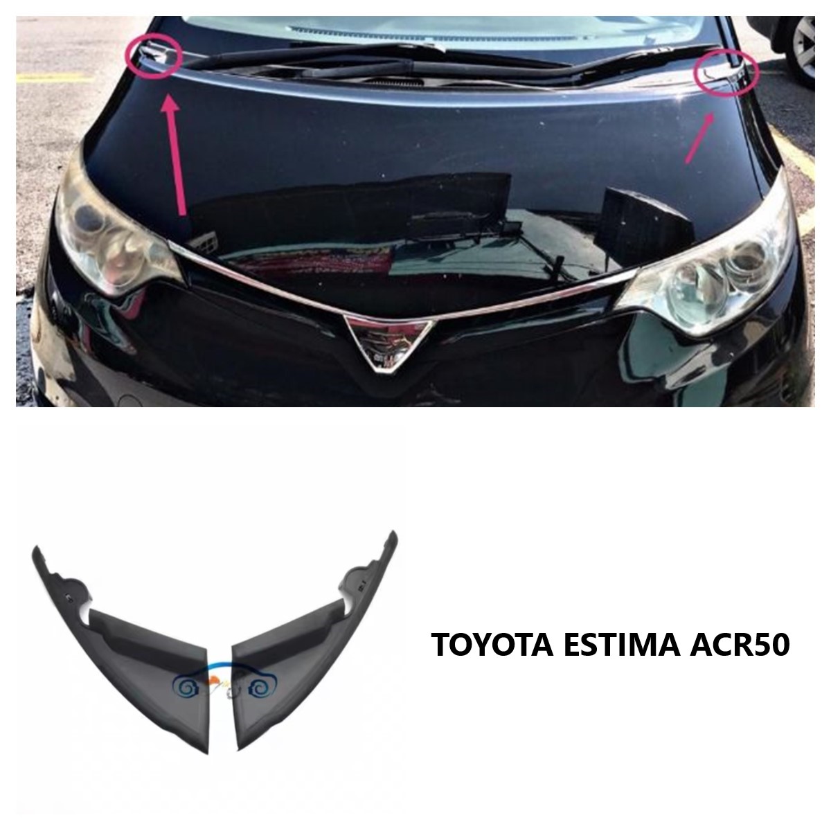(Orignal อะไหล่) TOYOTA ESTIMA ACR50 SIDE กระจก GRILLE 2006 2007 2008 ...