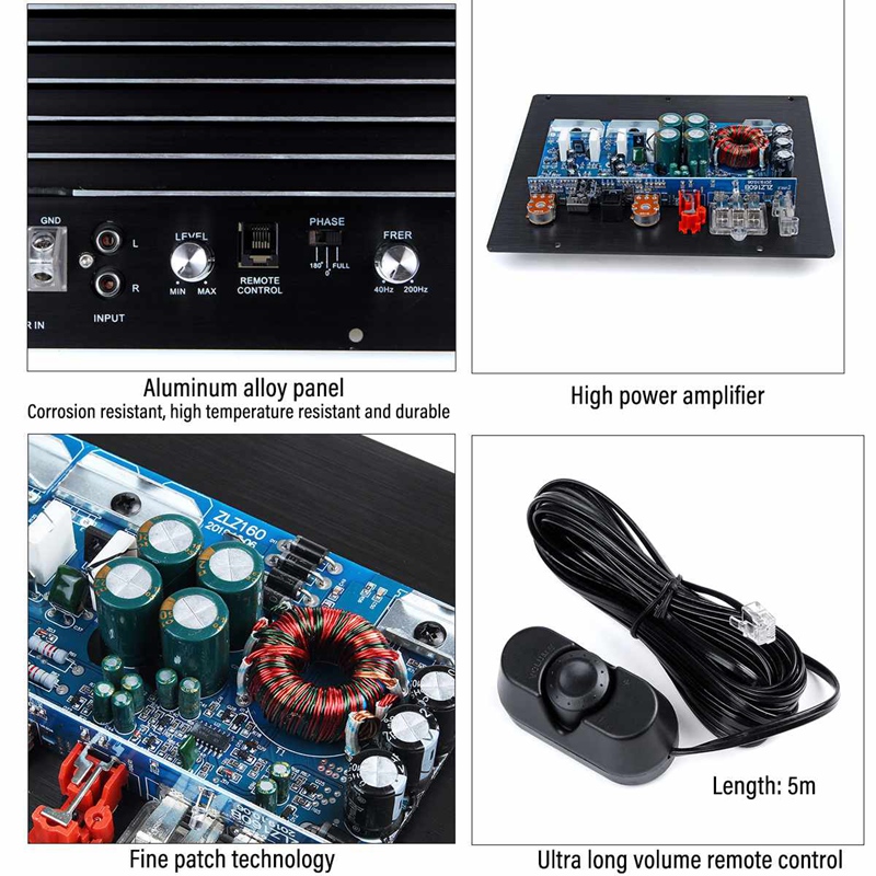 12V Car Audio Amplifier 1500W High Power Amplifier Subwoofer Amp Board ...