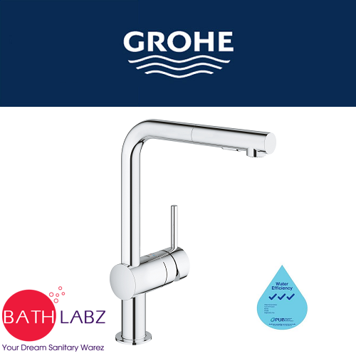 GROHE 30274000 MINTA 1/2″ PULL-OUT DUAL SPRAY SINGLE-LEVER KITCHEN SINK ...