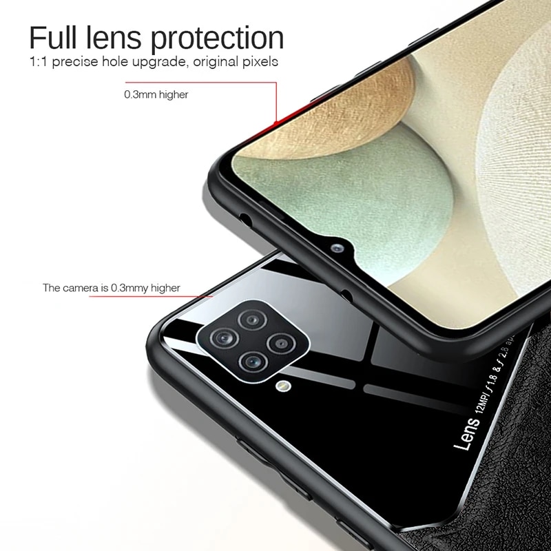 leather texure car magnetic holder phone cover for samsung galaxy a 12 32 52 a02s a12 a32 a42 ...