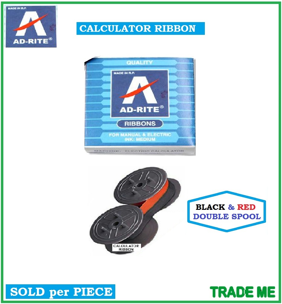 CALCULATOR RIBBON COMPATIBLE to any PRINTING CALCULATOR, Black & Red ...