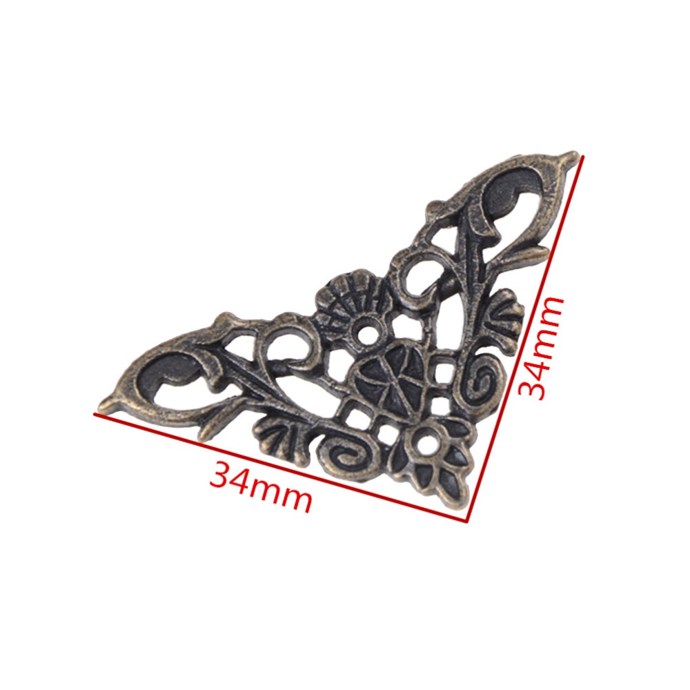 4PCS Bronze Jewelry Box Book Butterfly Corner Bracket Antique ...
