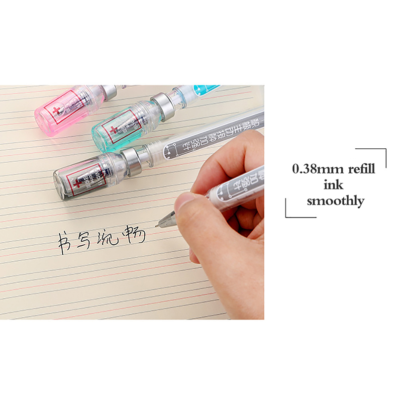 Creative Novelty Syringe Modelling Neutral Pen Gel Signature Pens Cute ...