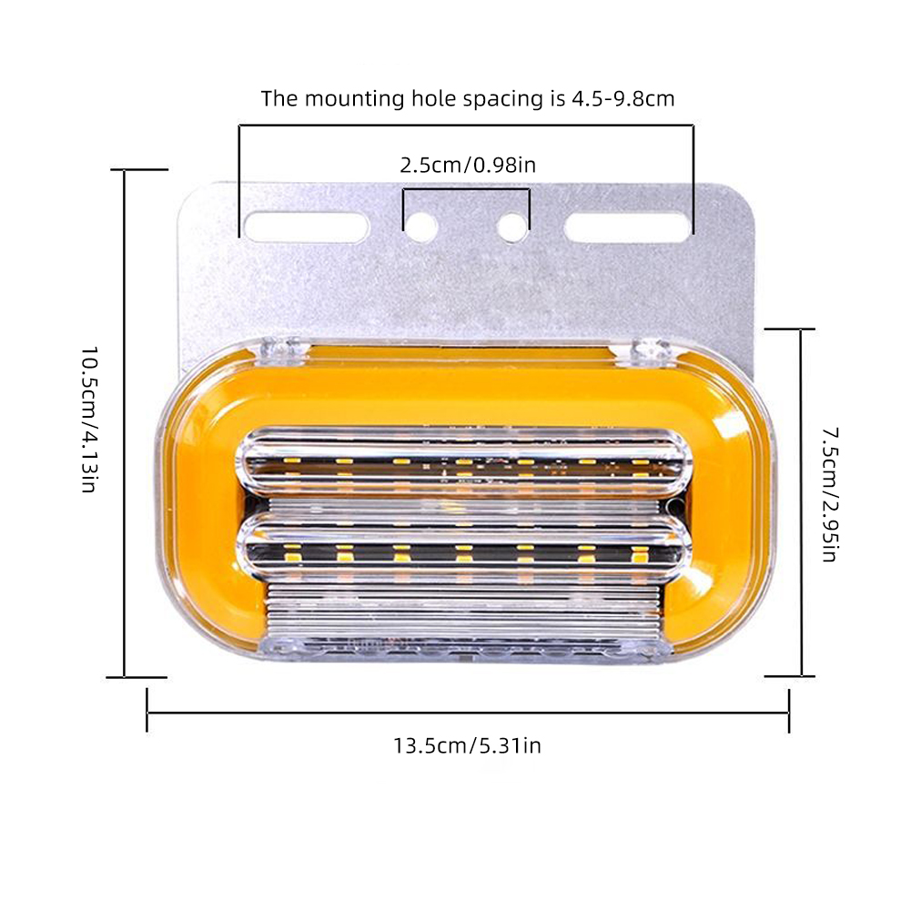 FG 24V Truck LED Side Marker Indicator Lamp Clearance Light Waterproof ...