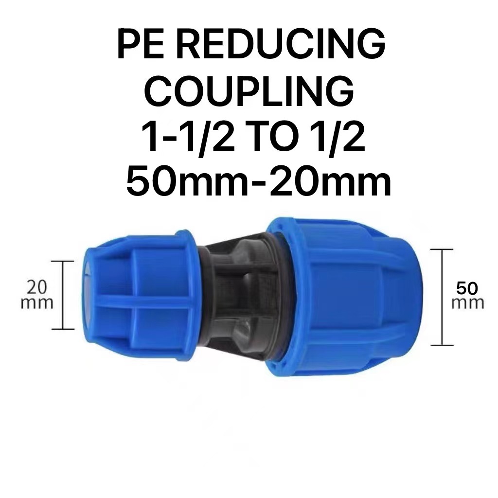 PE Compression Fittings COUPLING 1 1/4'' 1 1/2'' 2'' COUPLING REDUCING ...
