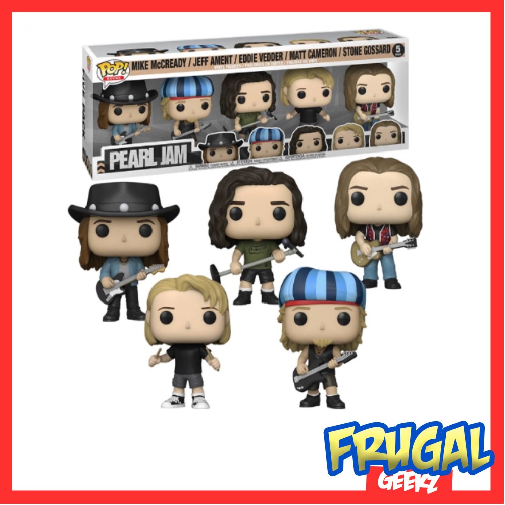 Funko Pop! Rocks Pearl Jam Mike Jeff Eddie Matt and Stone 5-Pack Vinyl ...