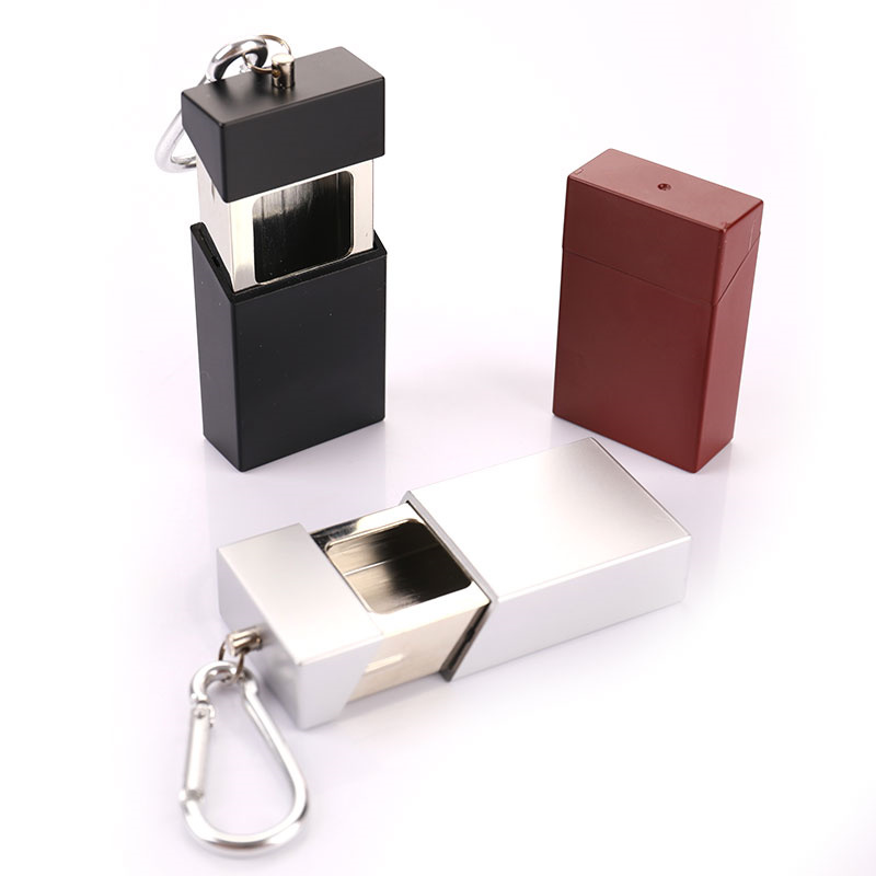 Fashion Portable Ashtray With lid Keychain Pocket Ashtray Mini Metal ...